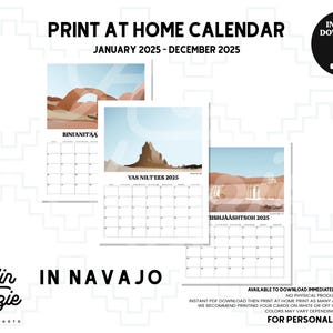2025 Navajo Printable Calendar | Calendar | 2025 Calendar | Printable ...