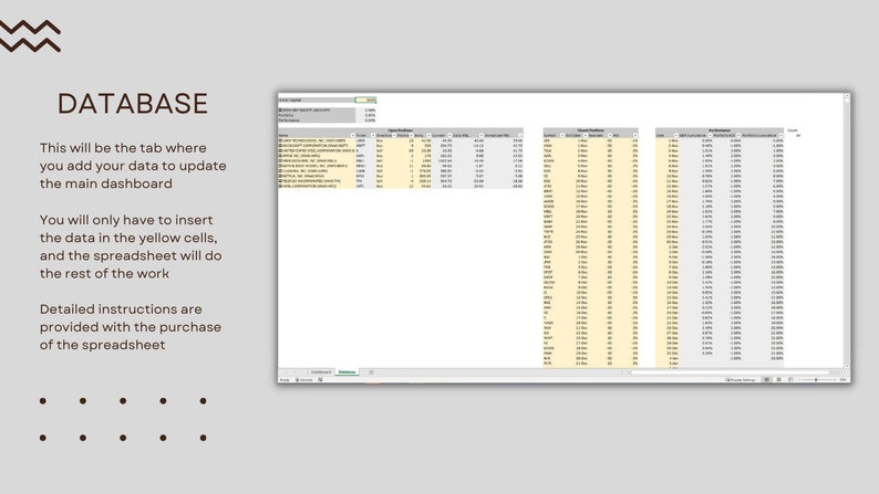 Stock Trading Dashboard | Excel Spreadsheet - Etsy