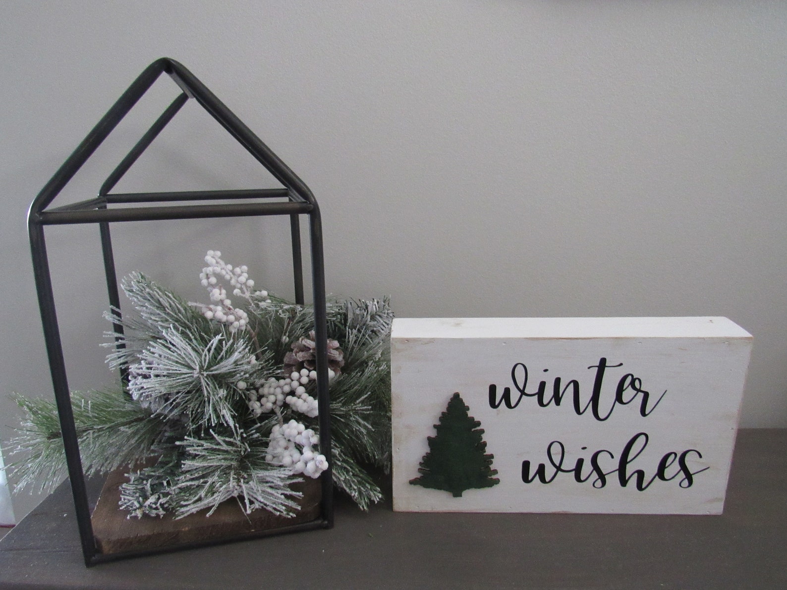 Winter Wishes Box Sign - Etsy