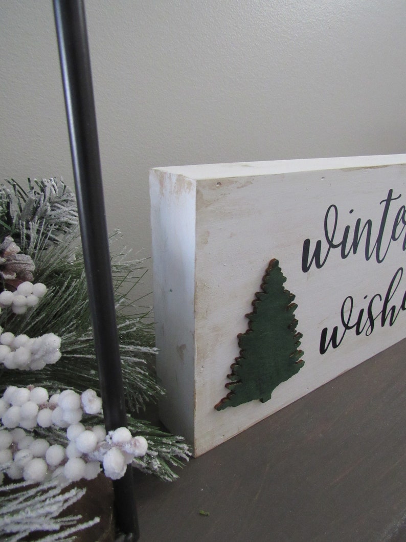 Winter Wishes Box Sign - Etsy