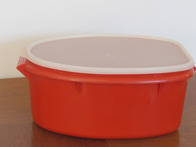 Vintage Tupperware Flavour Saver Paprika Red Roast Keeper Ham Container ...