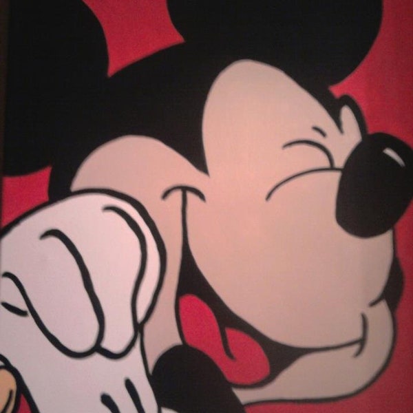 Mickey Mouse Acrylic Painting - Etsy