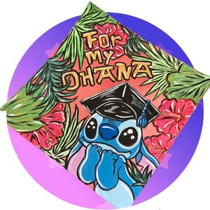 Hand Painted Stitch Theme Graduation Cap Topper - Etsy