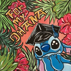 Hand Painted Stitch Theme Graduation Cap Topper - Etsy