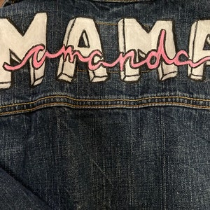 Mama Personalized Denim Jacket - Etsy