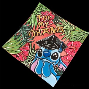 Hand Painted Stitch Theme Graduation Cap Topper - Etsy