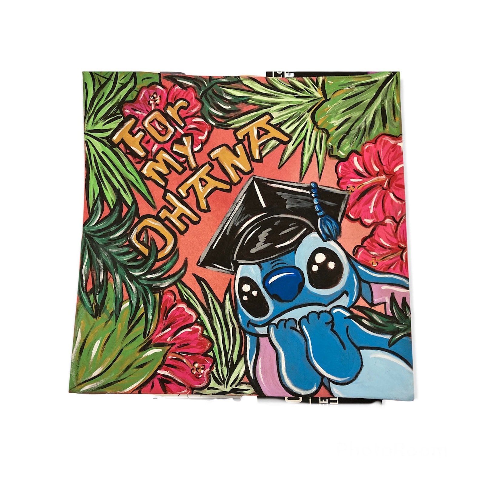 Hand Painted Stitch Theme Graduation Cap Topper - Etsy