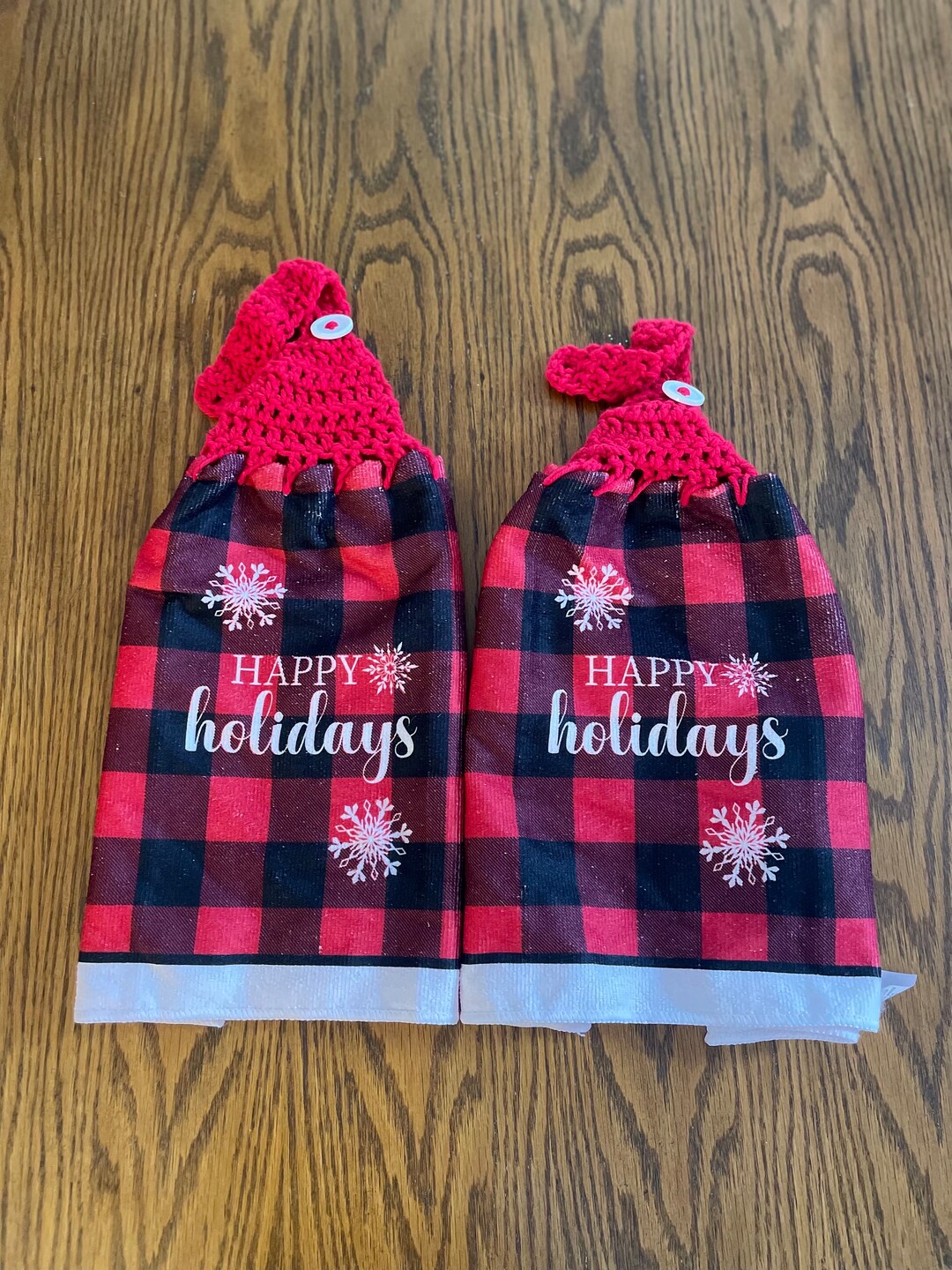 Buffalo Check Hanging Hand Towel for Knob Christmas Kitchen - Etsy