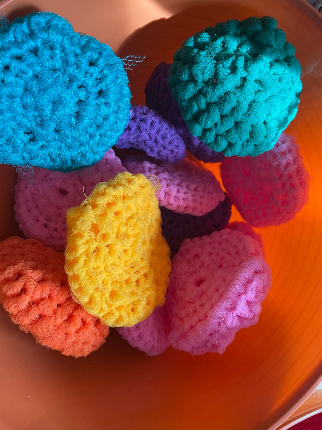 Scratchy Dish Scrubber, Set of 6, Multiple Colors, Kitchen Mesh ...