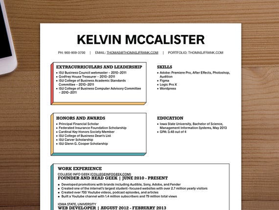 CV Template Professional RESUME Template CV Template CV | Etsy Nederland