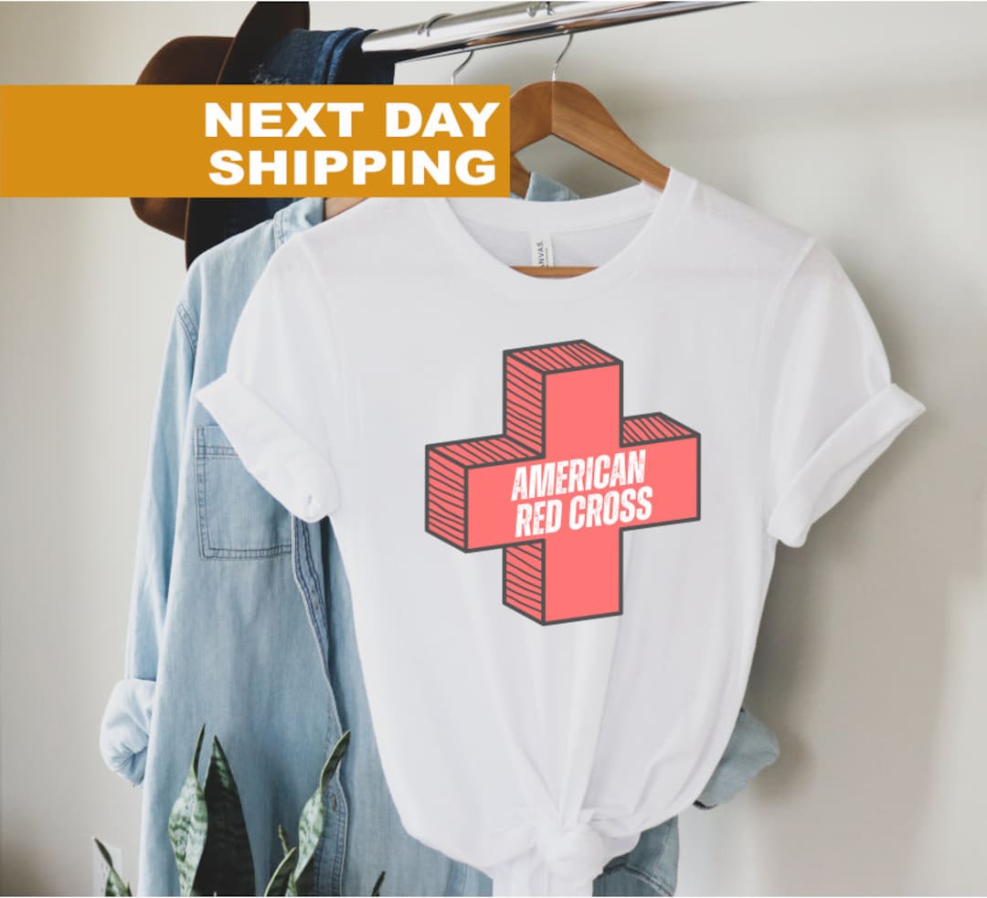 Retro American Red Cross Shirt, Red Cross Month Shirt, Red Cross Day ...