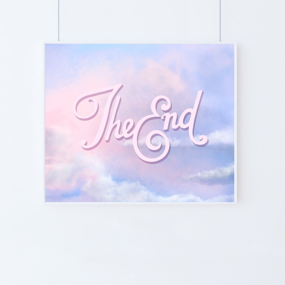 Pastel Fairytale Aesthetic Wall Art the End Digital Painting Kawaii ...
