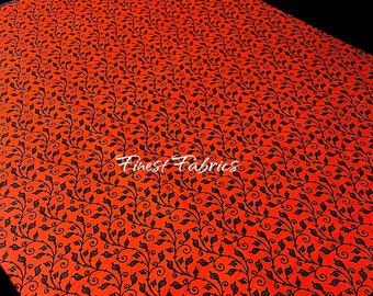 Black and Red African Ankara Fabric, African Fabric by the Yard ...