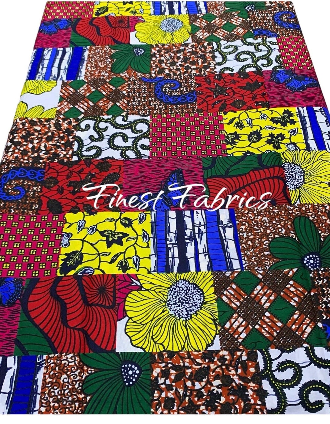 Patchwork African Print Fabric. African Fabric by the Yard. Ankara ...