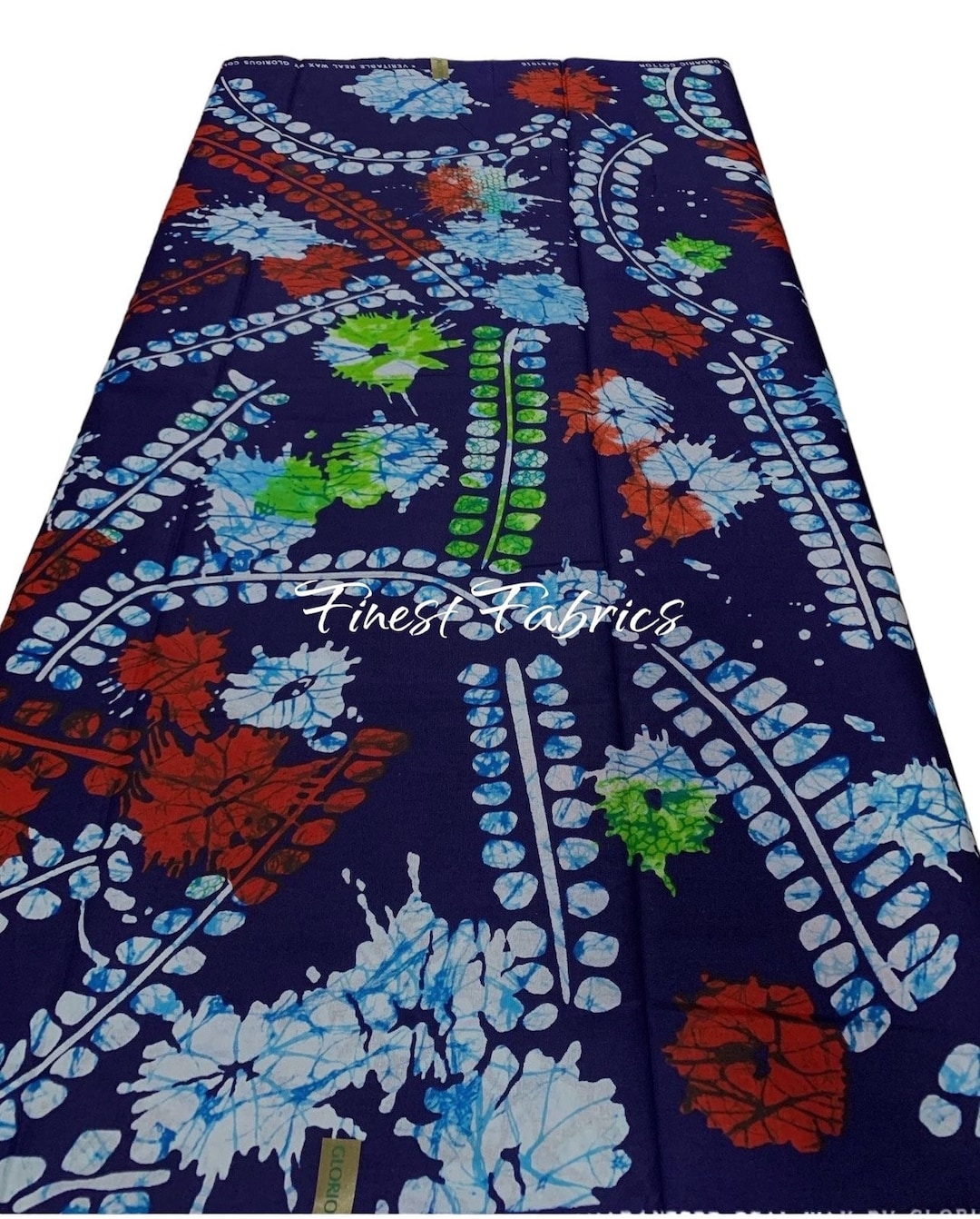 Blue Floral African Print Fabric: Cotton Ankara Quilting Fabric - Etsy