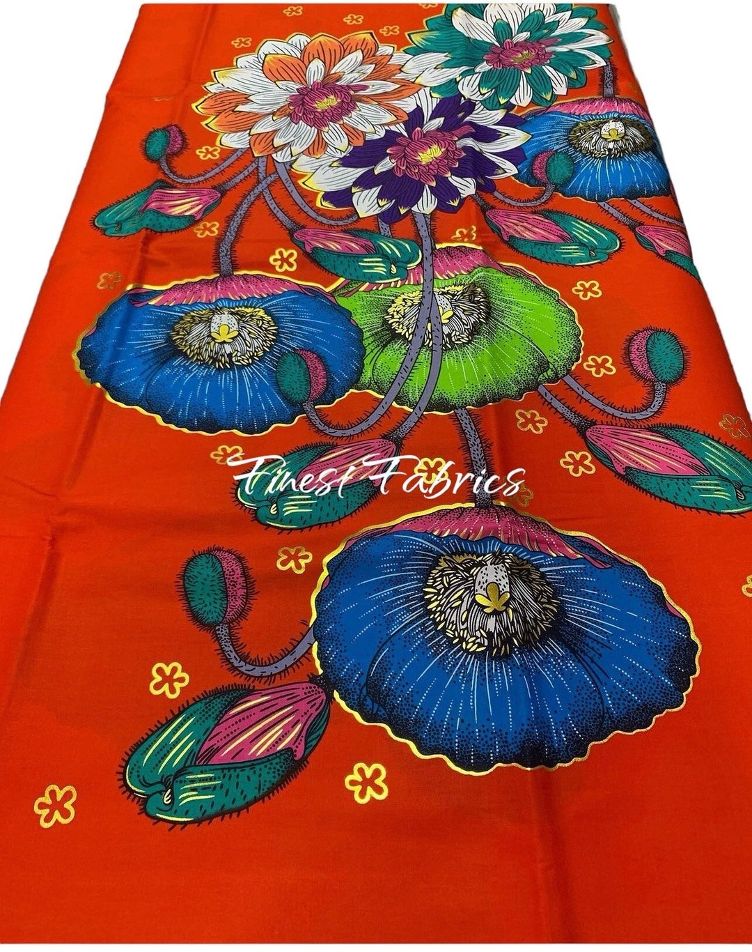 2 Yards Ankara Fabric Gold Embellished Metallic Glitter African Fabric ...