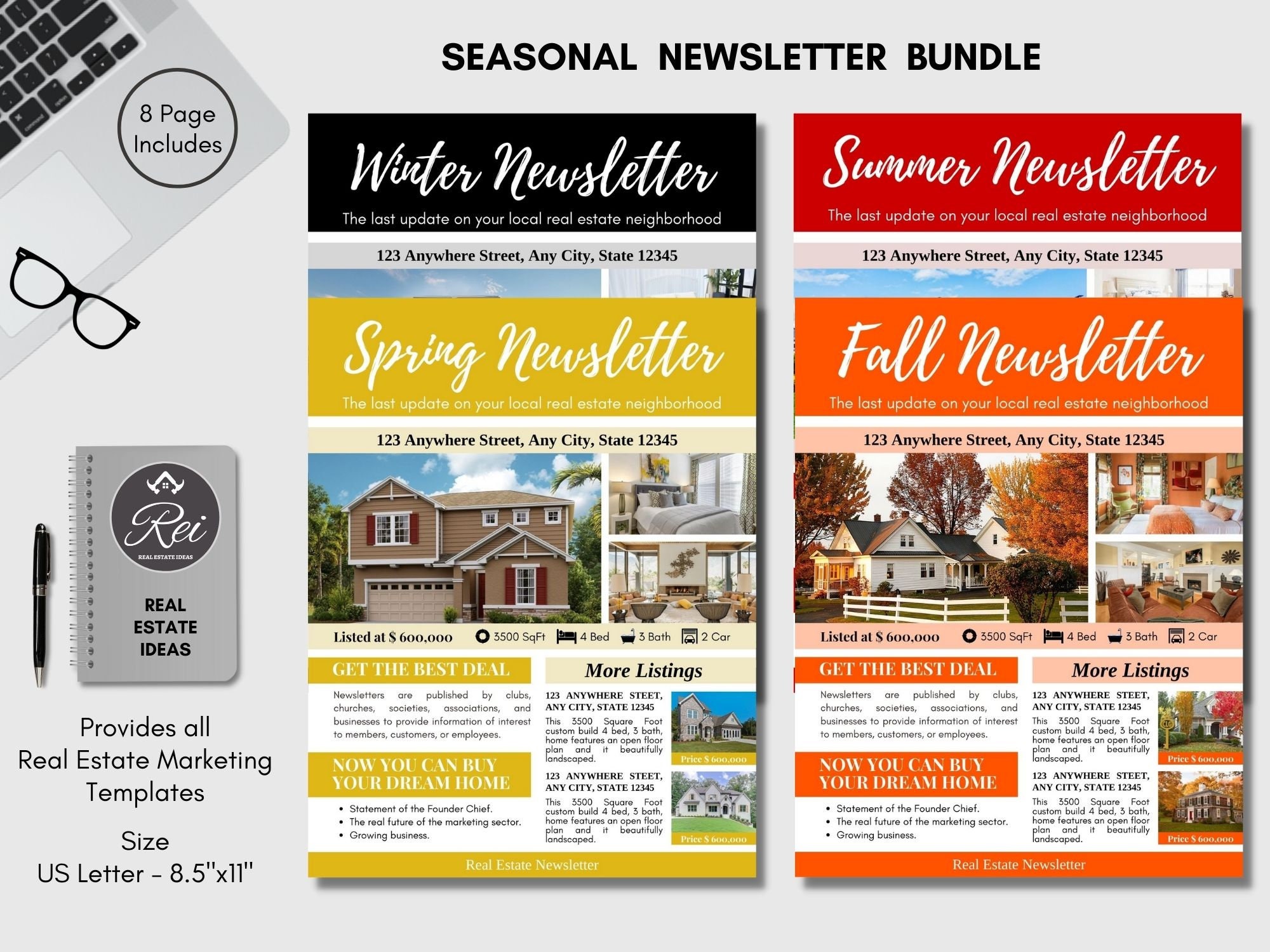 4 Page Newsletter Design Ideas