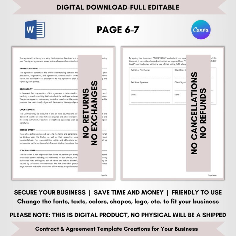 pet-sitting-service-agreement-template-7-page-diy-editable-pet-sitter