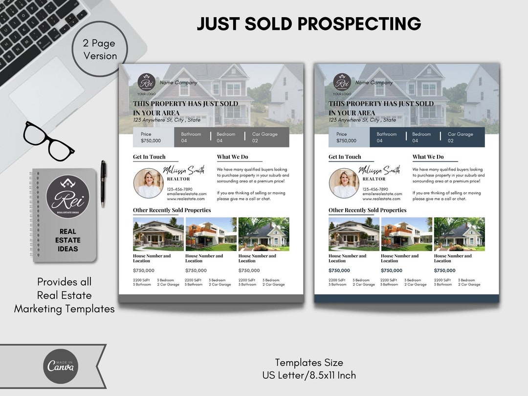 Real Estate Just Sold Flyer, House Just Sold, Home Selling Listing ...