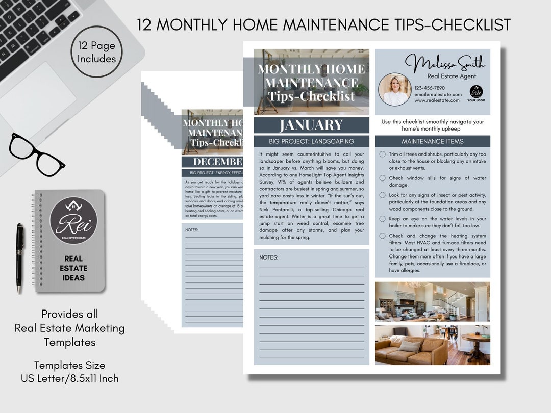 Monthly Home Maintenance Bundle, Maintenance Bundle, Monthly ...