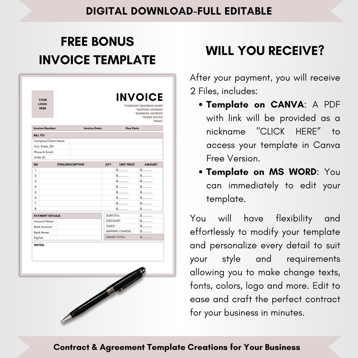 Inflatable Rental Agreement Template, 10 Pages DIY Editable, Inflatable ...