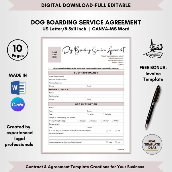 Dog Hotel Forms - Etsy