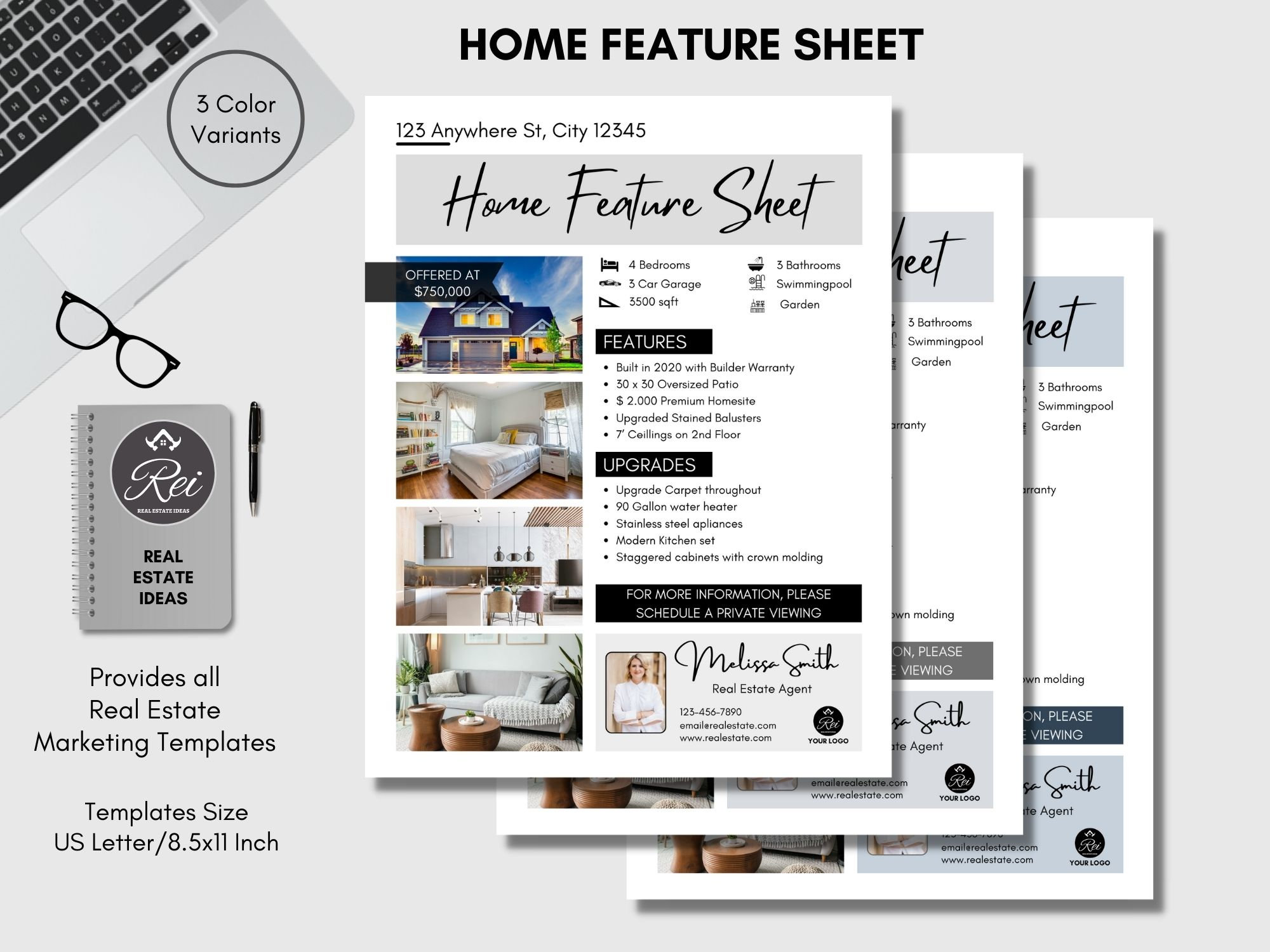 Real Estate Home Feature Sheet Home Showing Home Selling - Etsy