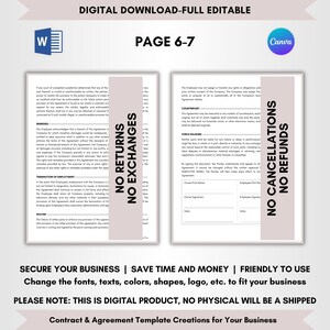 Non-competition & Non-solicitation Agreement Template, 7 Pages DIY ...