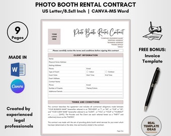 Equipment Rental Agreement Template, 8 Pages DIY Editable Contract ...