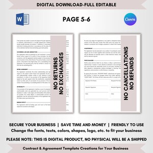 Non-refundable Deposit Agreement Template: DIY Editable (canva & MS ...