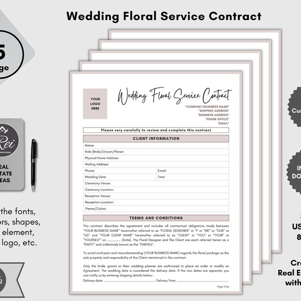 Wedding Contract - Etsy