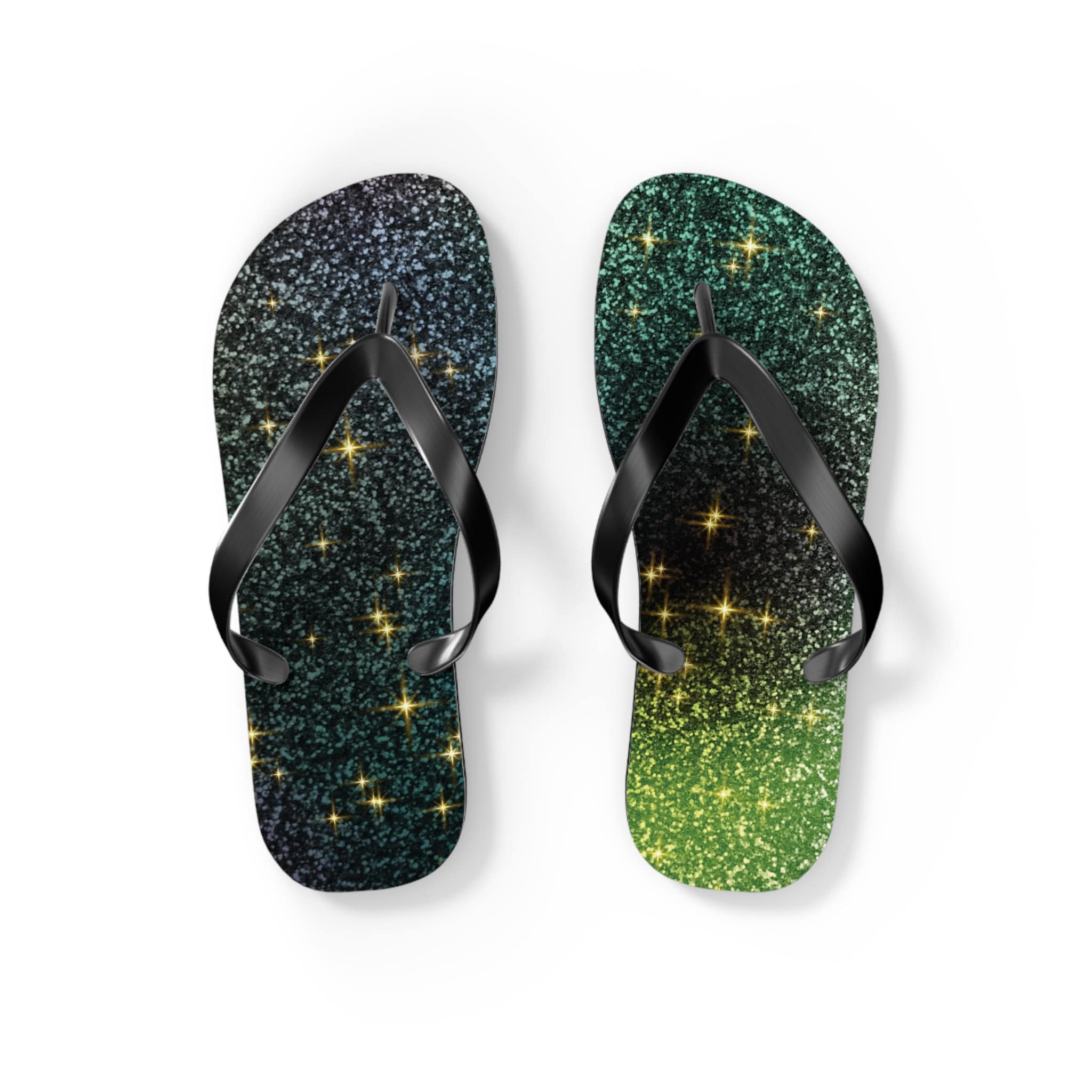 Glitter Sparkles Flip Flops - Etsy