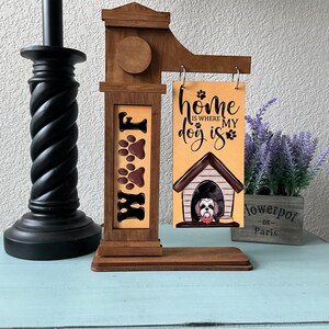 Woof Dog Sign Set Interchangeable Home Decor Pet Lover Gift Stand Sold ...