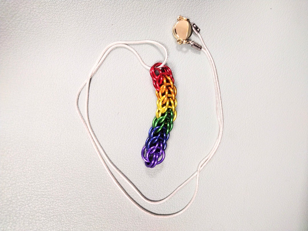 Pride Chainmail Necklace multiple Flags - Etsy
