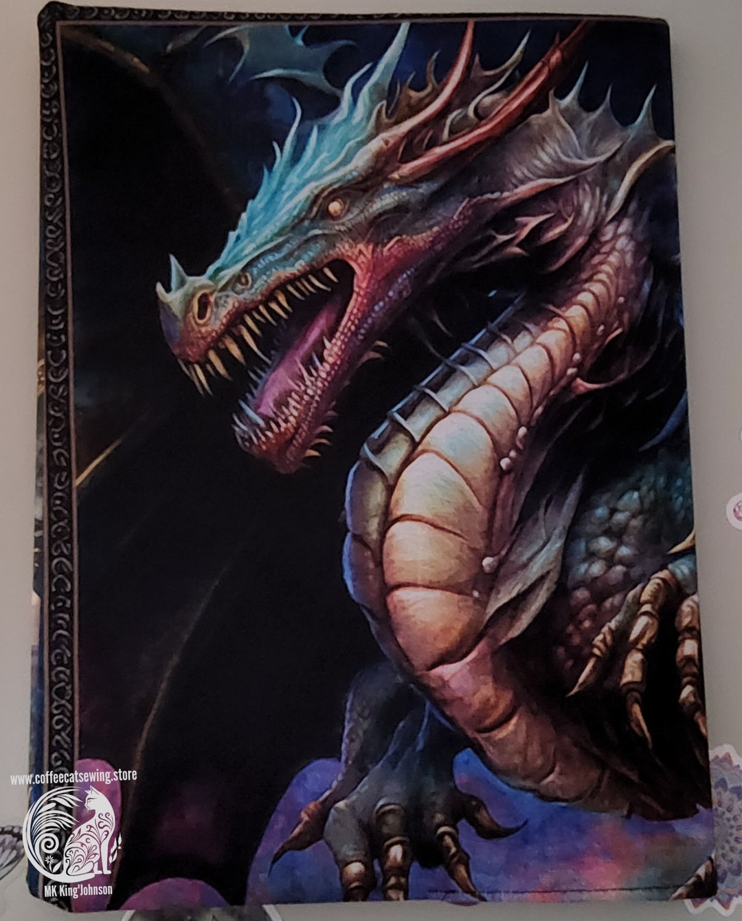 Dragon Got Your Back Fabric Book Cover for Composition Notebook 2 - Etsy