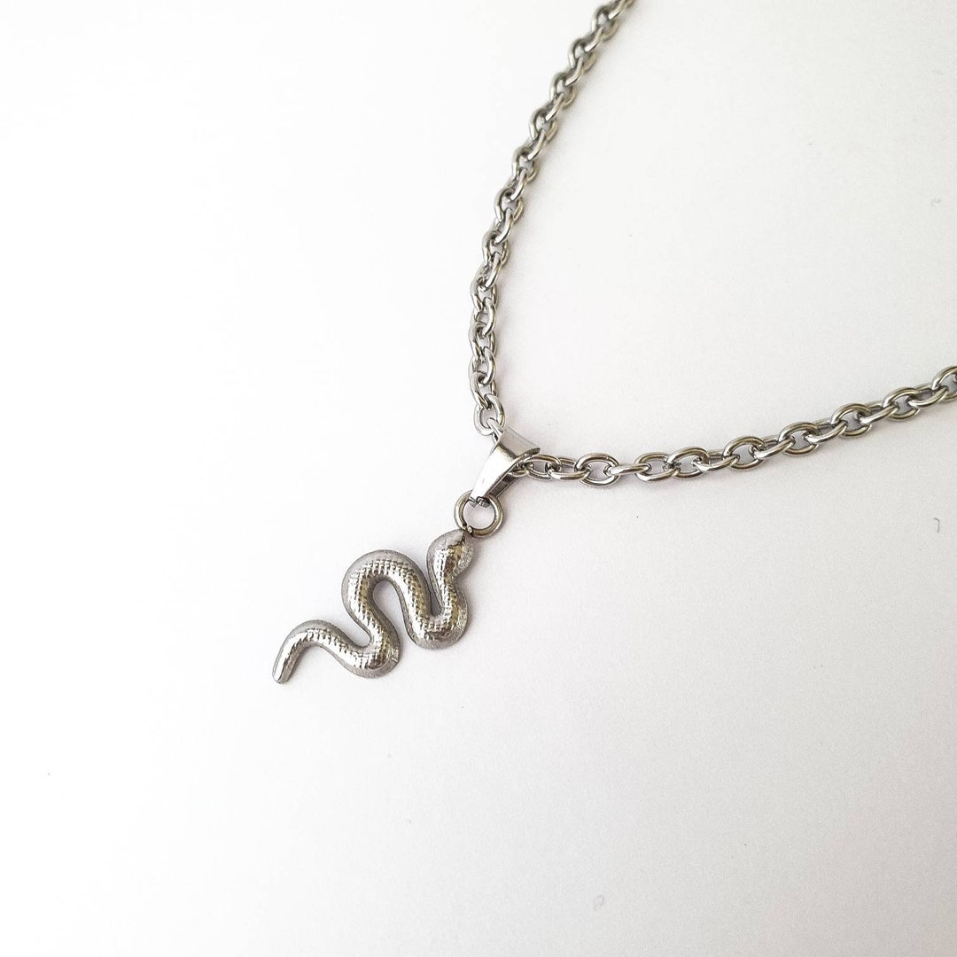 The Serpent Necklace, Stainless Steel, Unisex - Etsy