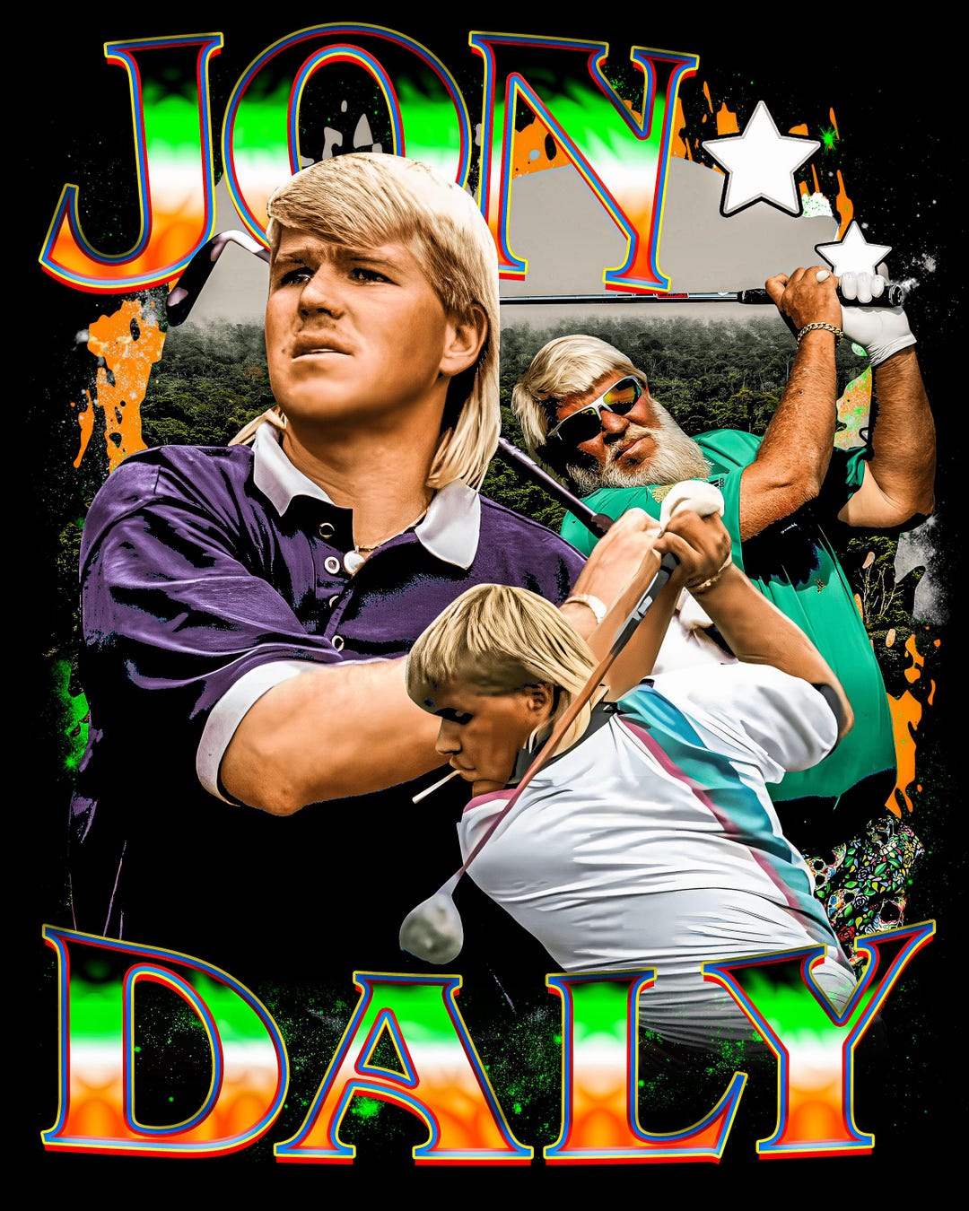 Jon Daly Golf Digital Art PNG Funny Golf Graphic Bootleg Sports Design ...