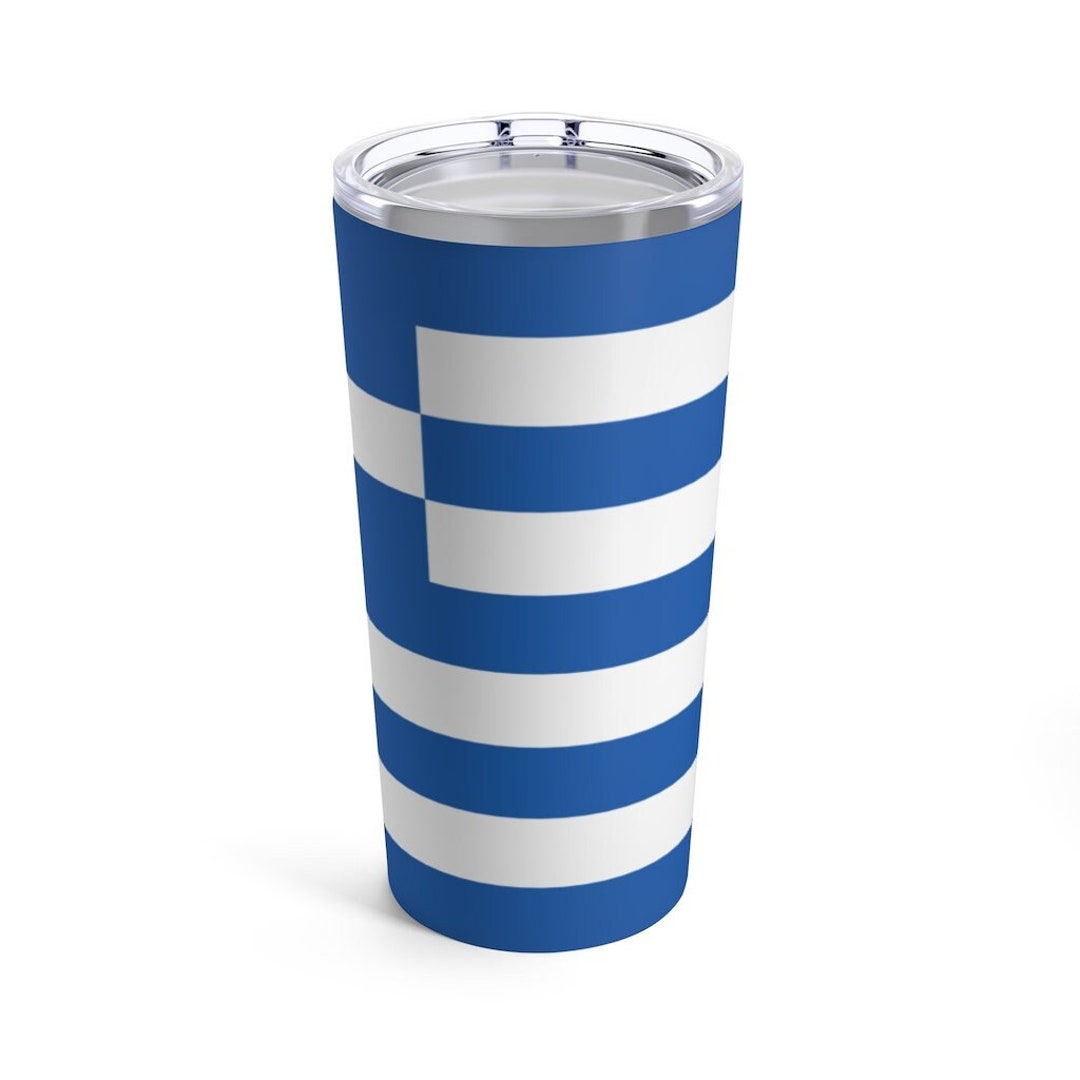 Greece Greek Flag 20oz Stainless Steel Tumbler - Etsy