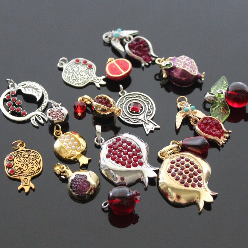 Pomegranate Charm - Etsy