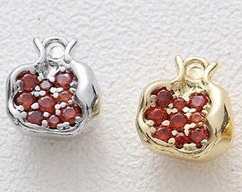 BULK 50 Pomegranate Charms Antique Silver Tone FD183 - Etsy