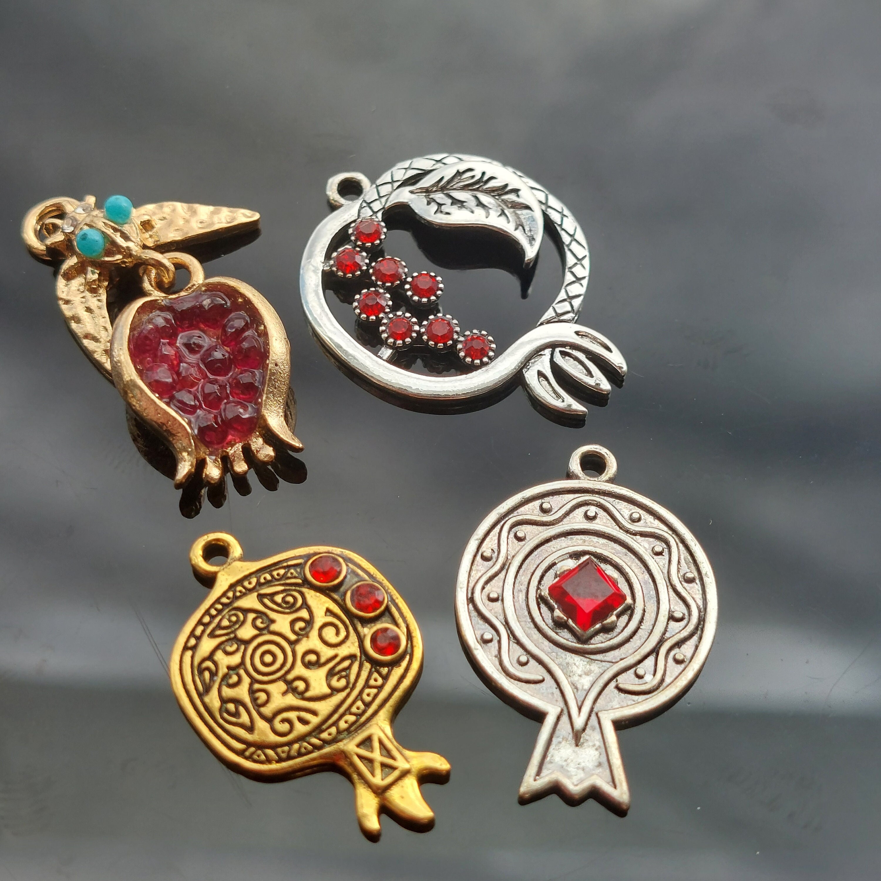 Pomegranate Charms for Jewelry Making - Etsy UK