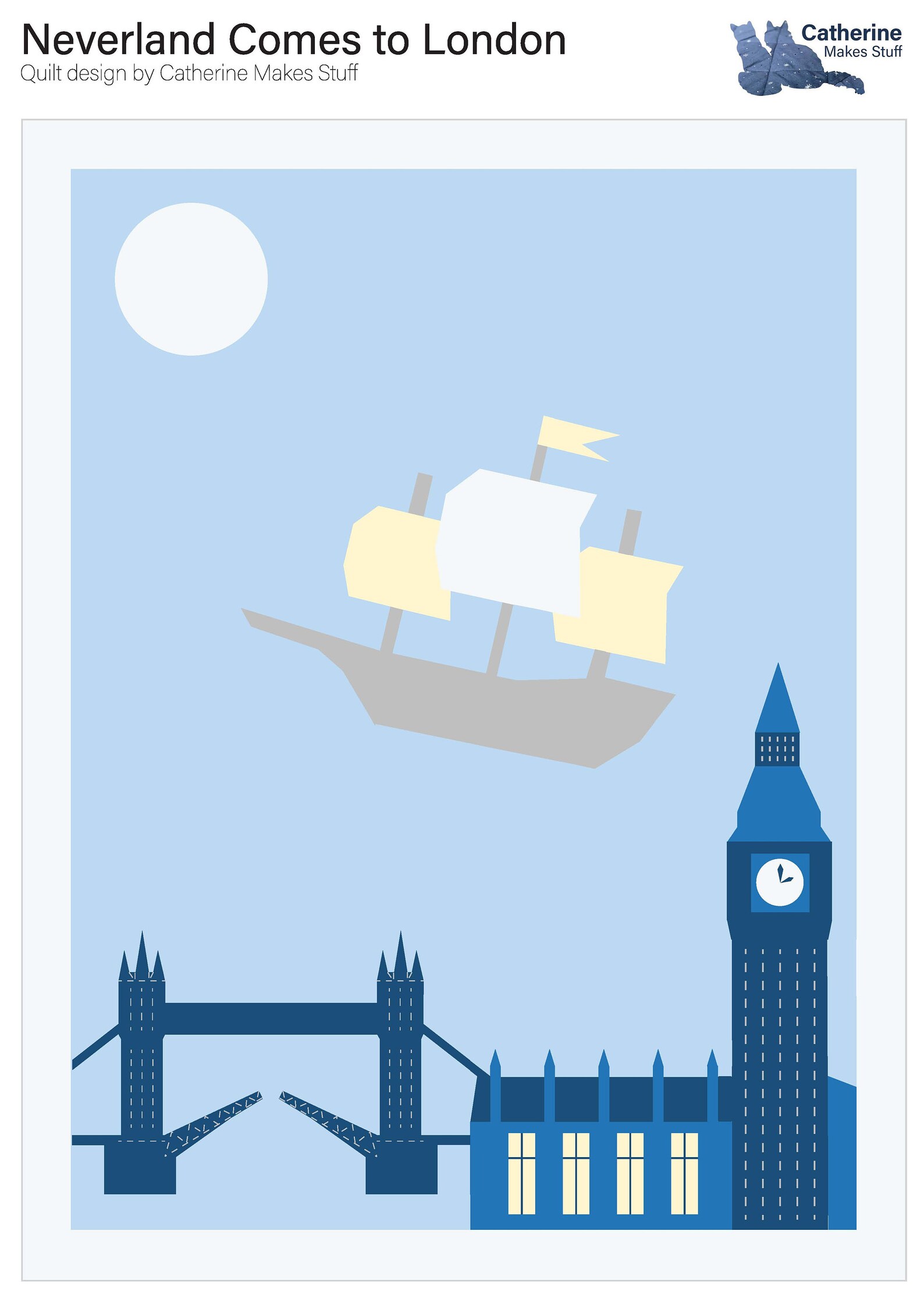 Neverland Comes to London - Foundation Paper Piecing Quilt Pattern ...