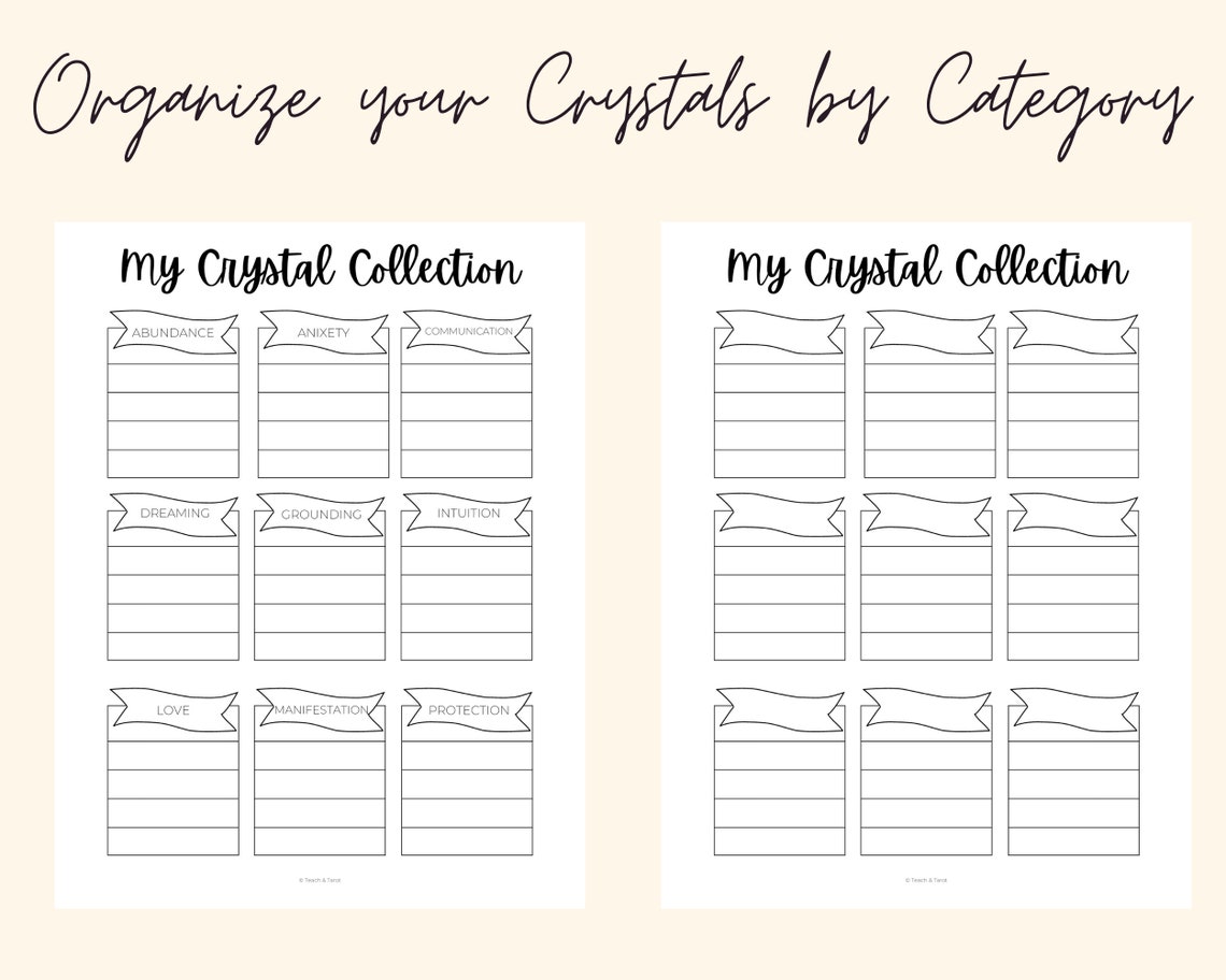 Crystal Worksheet Bundle Printable Crystal Journal Crystal - Etsy Ireland