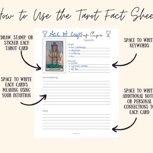 Tarot Study Journal | Printable Tarot Study Guide | Tarot Cheat Sheets ...