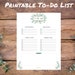 Eucalyptus To-do List Printable | Modern Daily Planner (instant ...