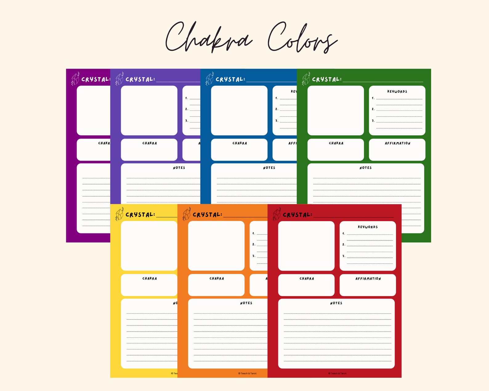 Crystal Worksheet Bundle Printable Crystal Journal Crystal Workbook ...