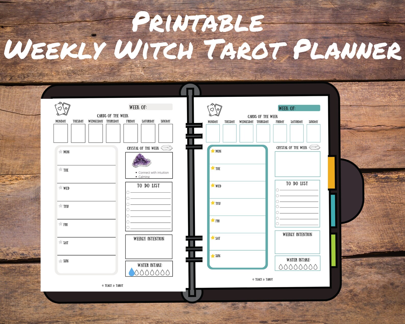 Weekly Witch Planner Printable Witch Worksheet Weekly - Etsy