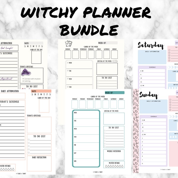 Witchy Planner Inserts - Etsy