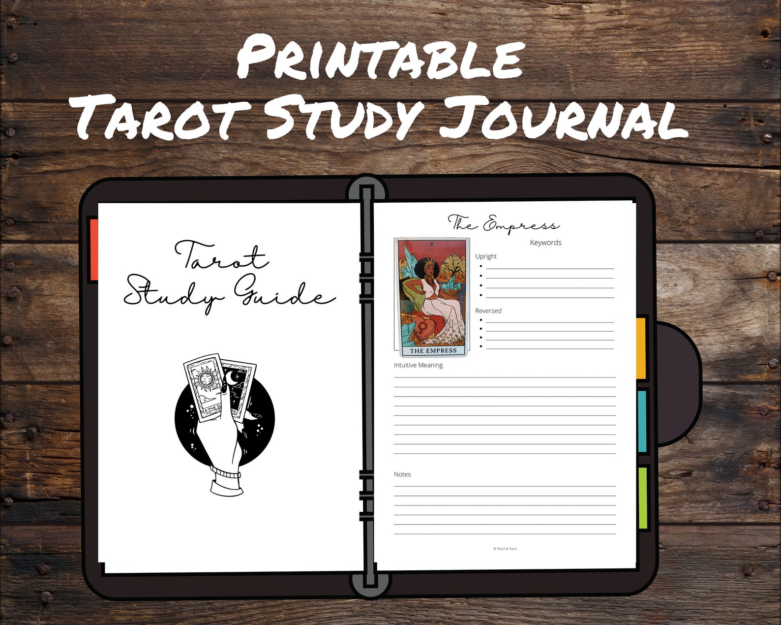 Tarot Study Journal | Printable Tarot Study Guide | Tarot Cheat Sheets ...