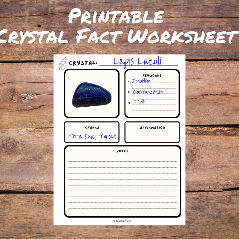 Crystal Workbook - Etsy